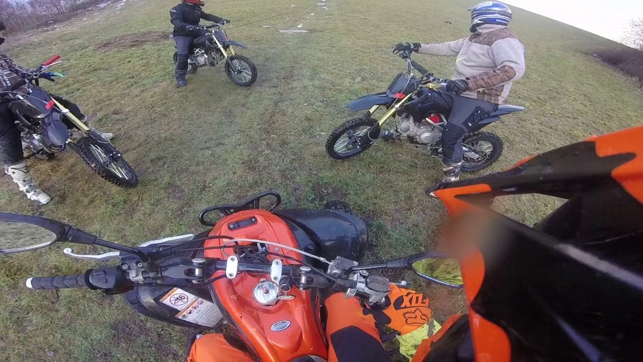 Yamaha Raptor 700R + 3x Pitbike 140cc Ultimate Atomic + CRASH!!! - YouTube