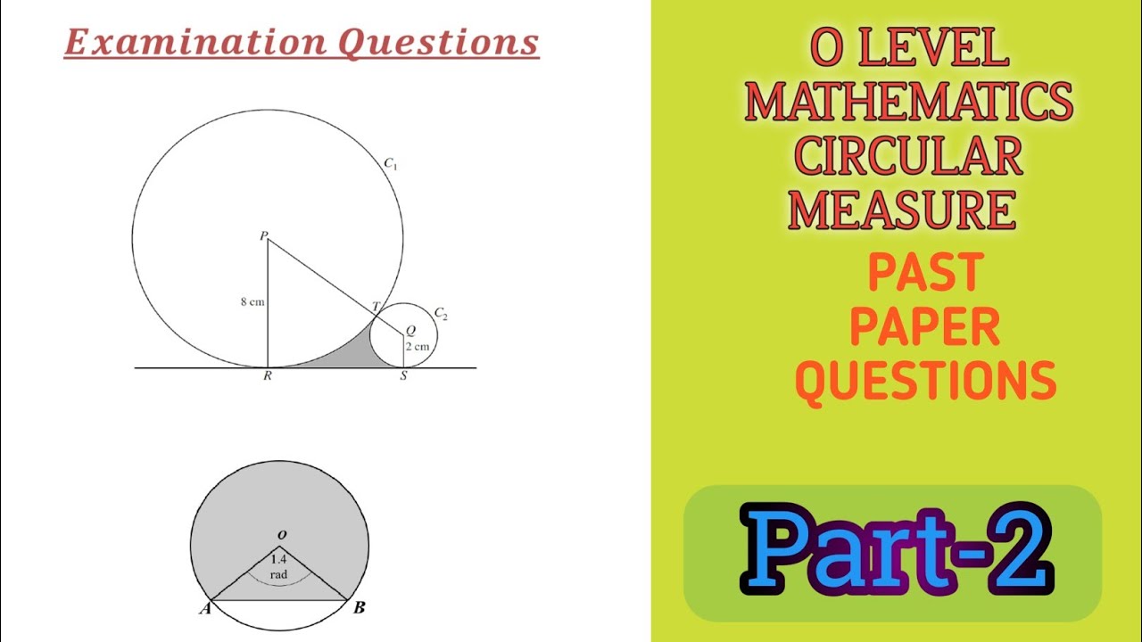 Circular Measure (Part-2) || Past Paper Questions Solve With Easy ...