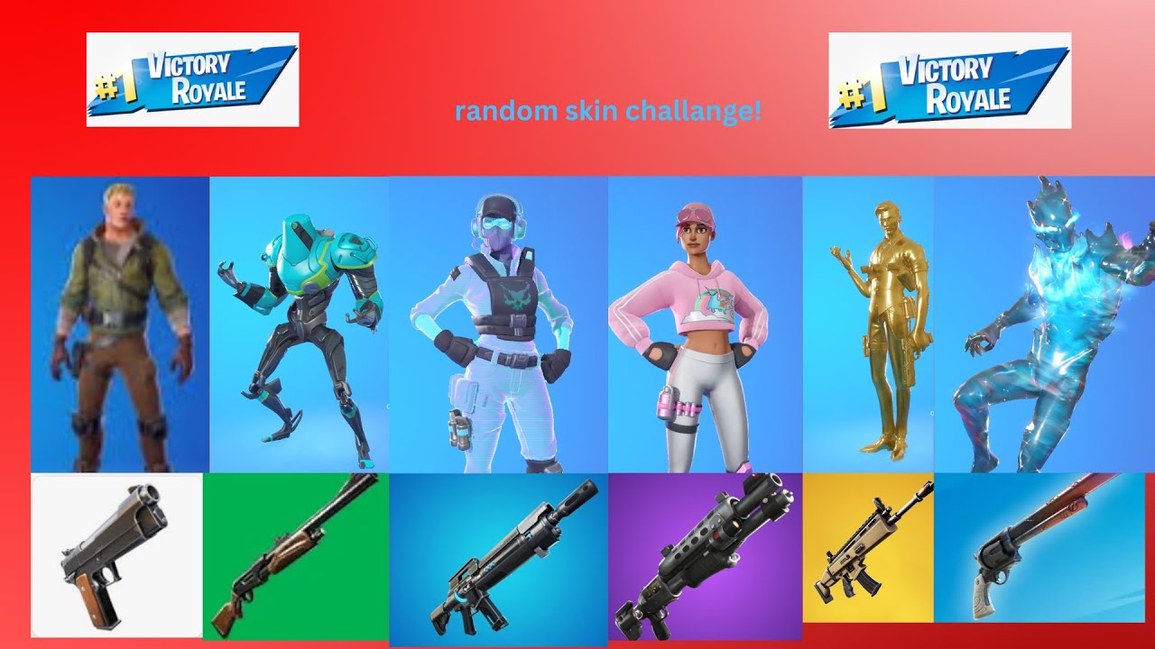 Random skin challenge in fortnite - YouTube