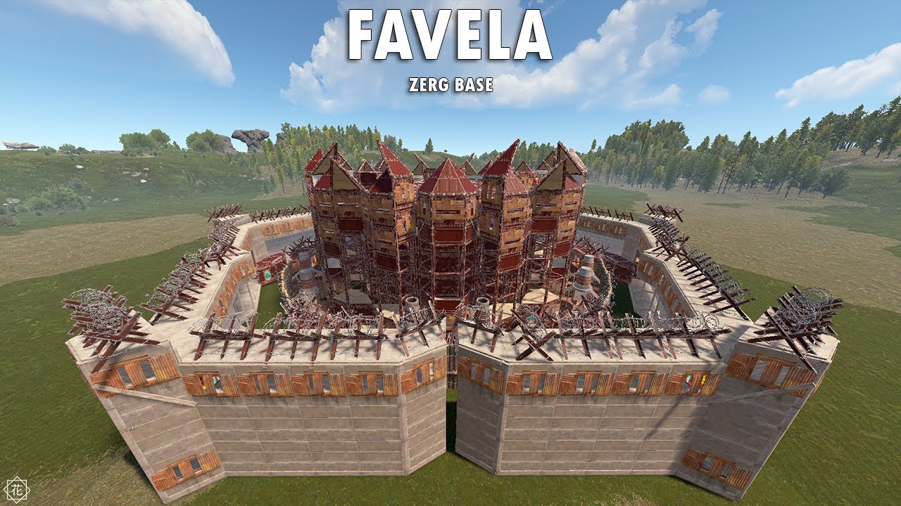 FAVELA | THE BEST ZERG BASE with CHINAWALL | RUST - YouTube