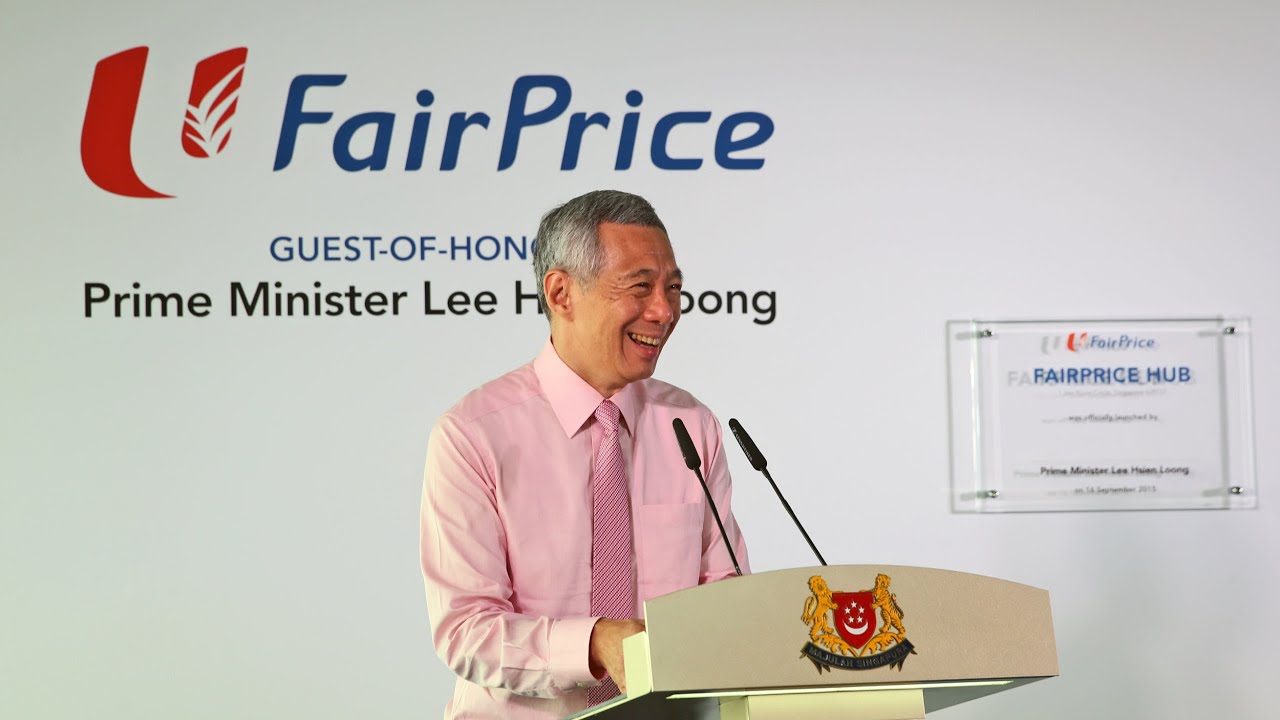 PM Lee Hsien Loong at the Opening of FairPrice Hub - YouTube