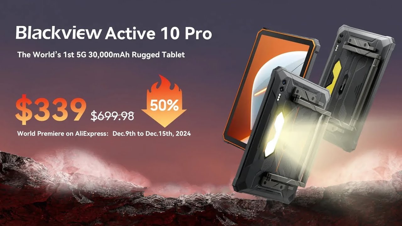 30,000mAh MONSTER Battery - Meet Blackview Active 10 Pro Tablet! - YouTube