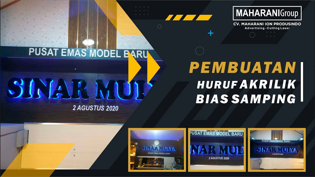 DIY- Membuat Huruf Akrilik Nyala Samping (Bias Samping) - YouTube