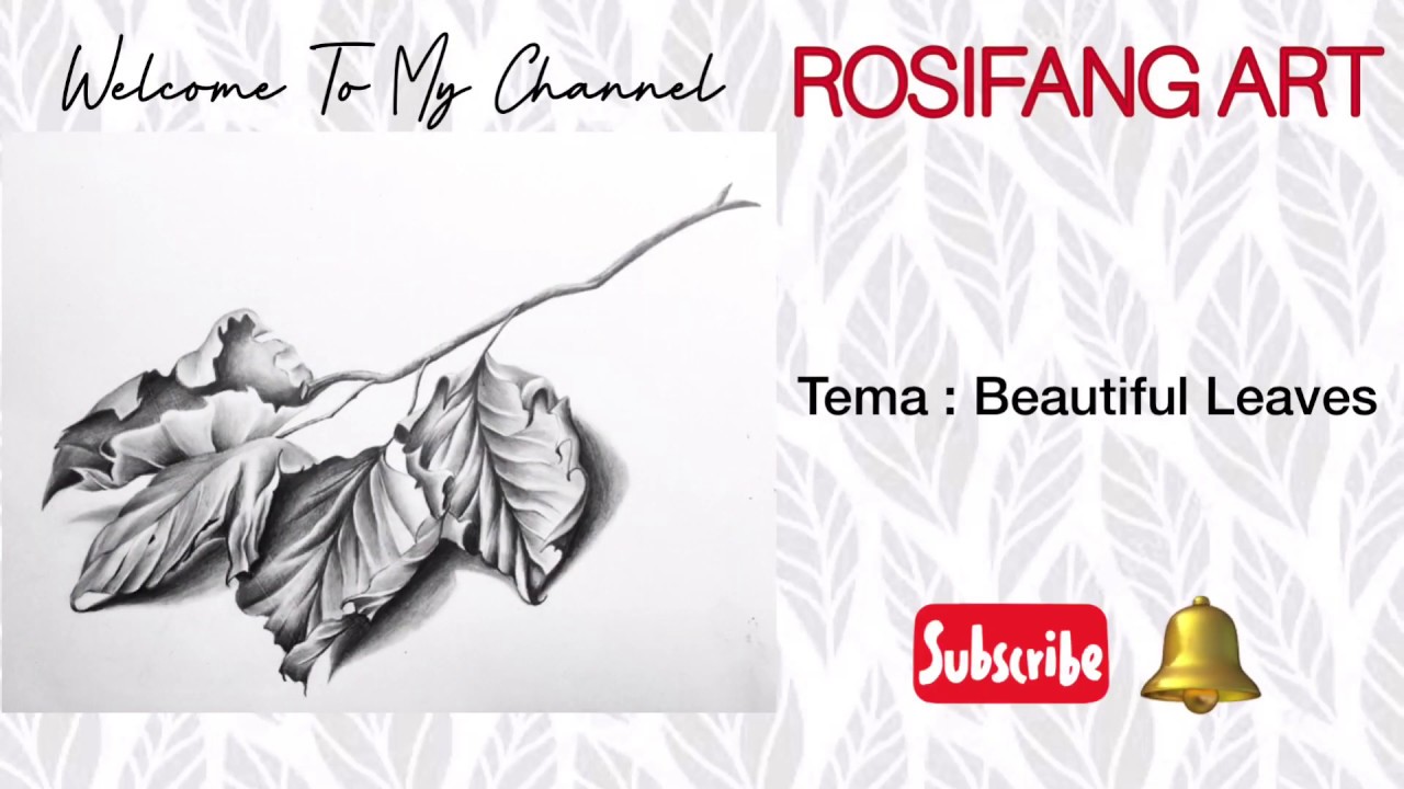 Tema : Beautiful Leaves Drawing - YouTube