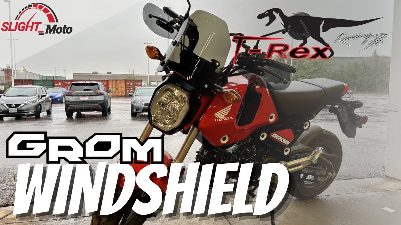T-REX RACING WINDSHIELD - HONDA GROM - YouTube