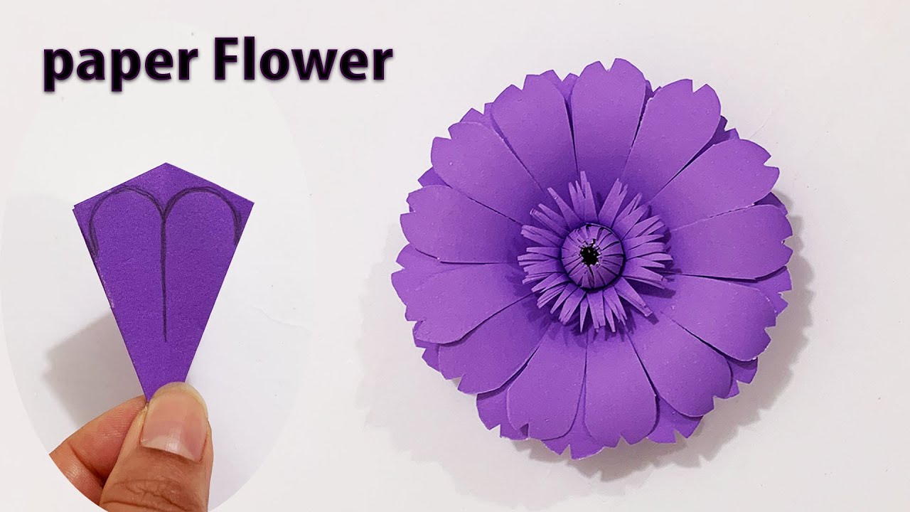 DIY Easy Flower Making With Paper! Very Easy Paper Flower Craft Ideas ...