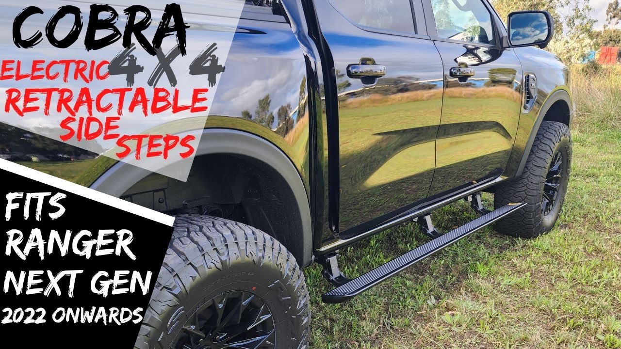 ELECTRIC RETRACTABLE HEAVY DUTY SIDE STEPS STEP BOARD FITS RANGER NEXT ...
