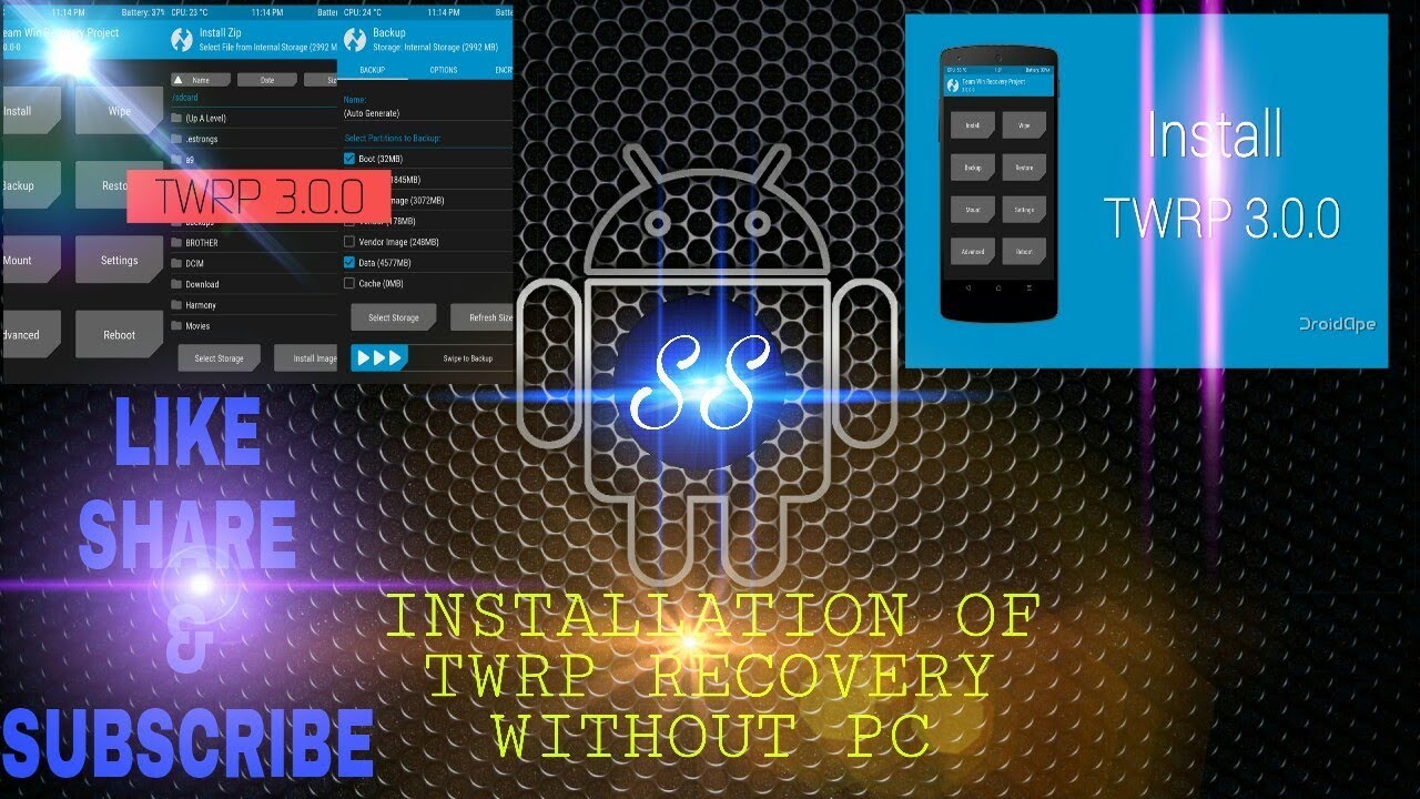 MOBILE-TECH | HOW TO INSTALL TWRP RECOVERY 3.0.0 IN PHONE WITHOUT PC ...
