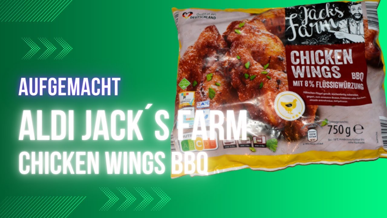 Fertiggebacken: Aldi Jack´s Farm Chicken Wings BBQ 2023 mit Tefal ...
