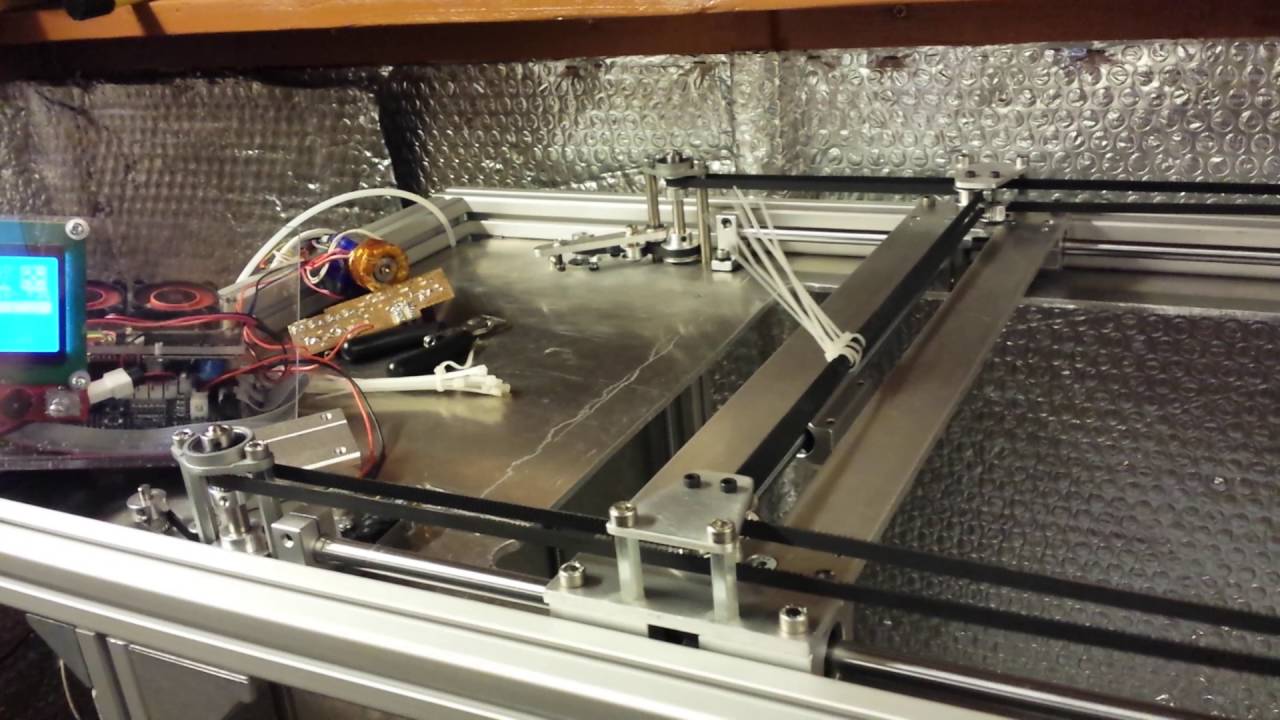 1st test run of the core xy motion - YouTube