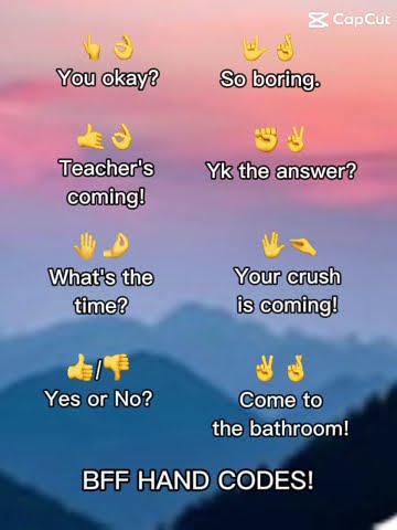 Bestie hand codes!!!! - YouTube
