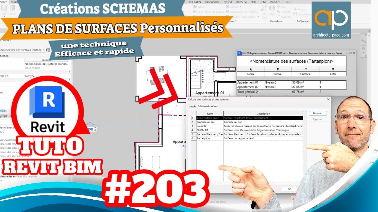 Plans de Surfaces : Schémas REVIT - tuto gratuit pour apprendre REVIT ...