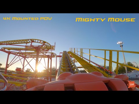 Mighty Mouse Spinning Roller Coaster 4K Mounted On Ride POV Florida ...