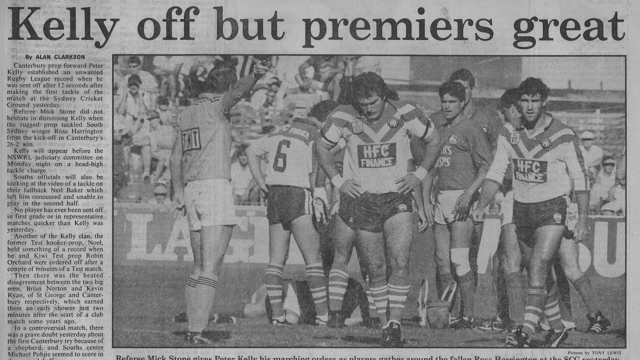 Phil Sigsworth relives Peter Kelly's 1986 send off - YouTube