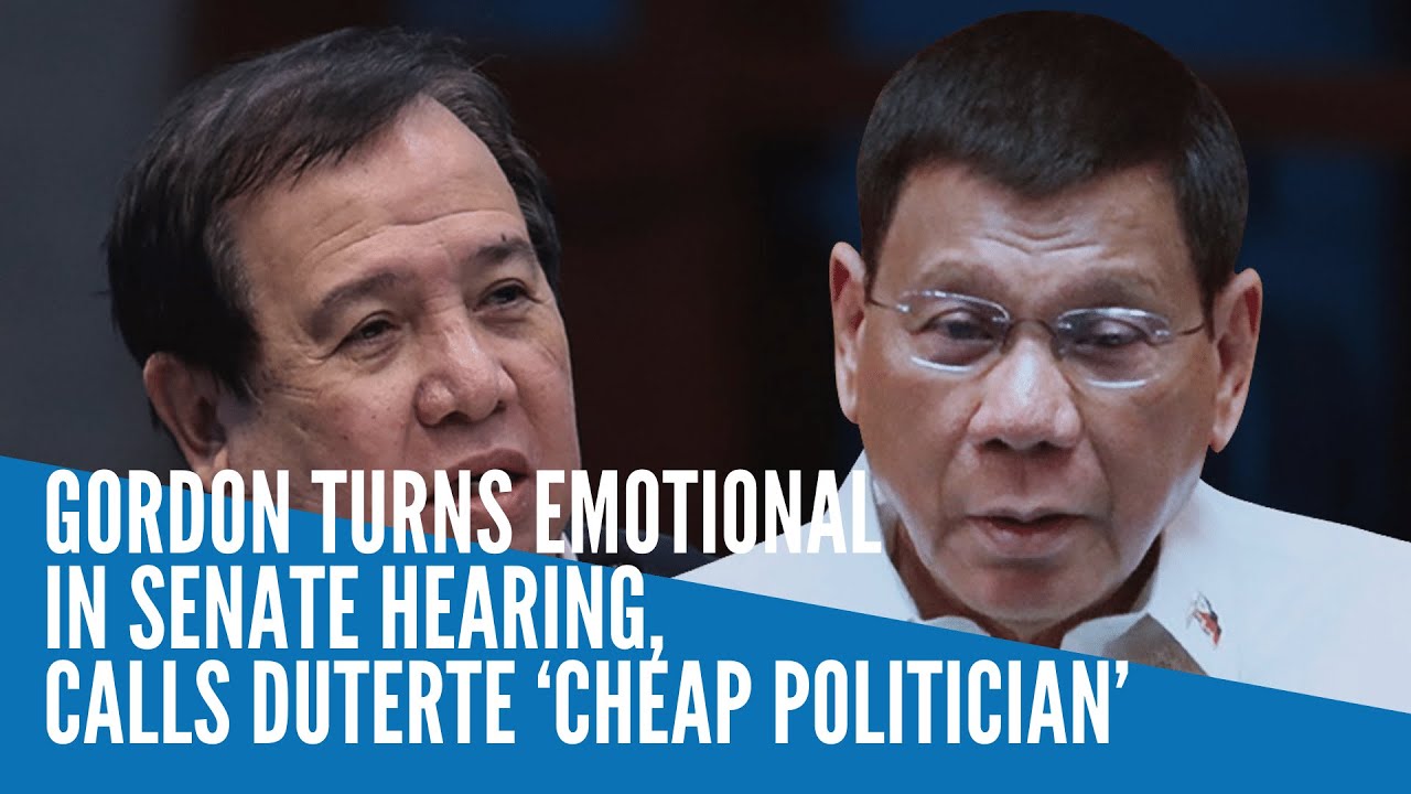Gordon turns emotional in Senate hearing, calls Duterte ‘cheap ...