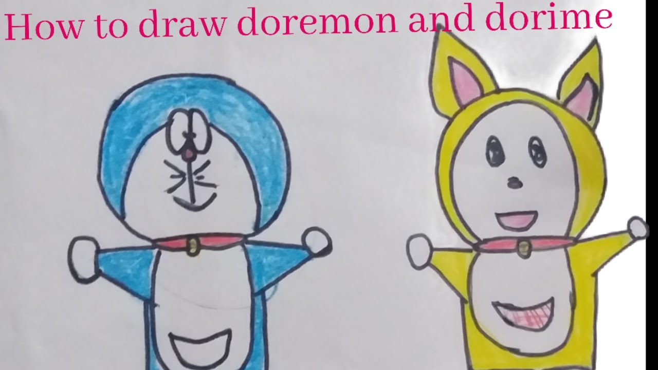 How to draw doremon and dorime - YouTube