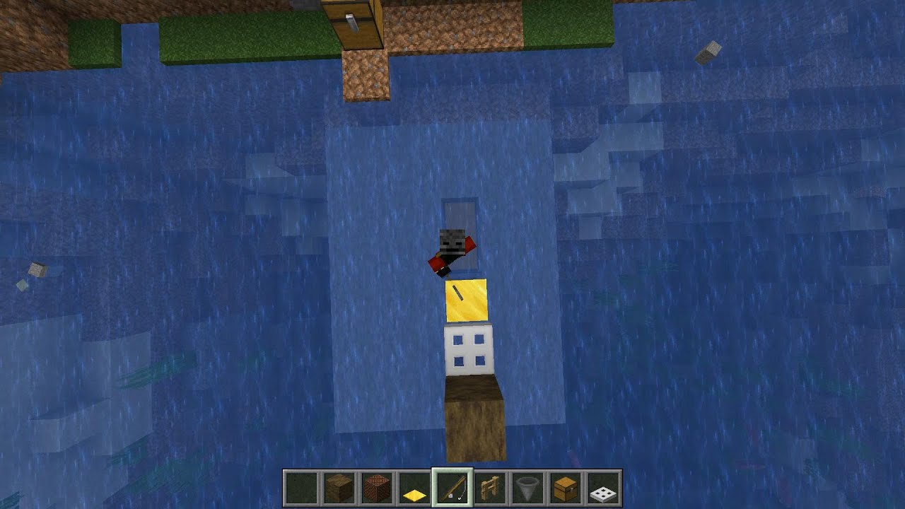 Como hacer una granja de pesca en minecraft - YouTube