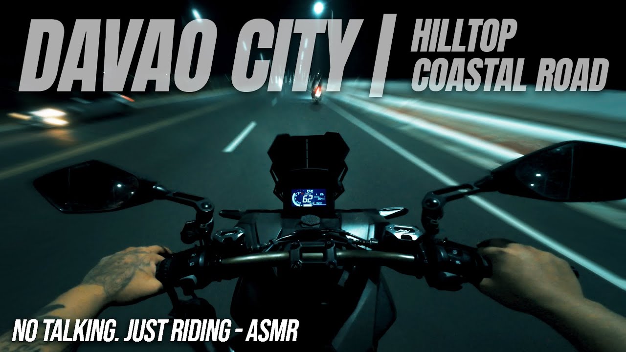 POV - THE CITY LIGHTS OF DAVAO | HILLTOP | COASTAL ROAD | RIDING ASMR ...