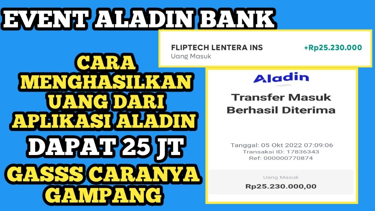 EVENT ALADIN BANK DIGITAL BEGINI CARA MENGHASILKAN UANG DAN DAFTAR DI APLIKASI ALADIN X EVERMOS ...