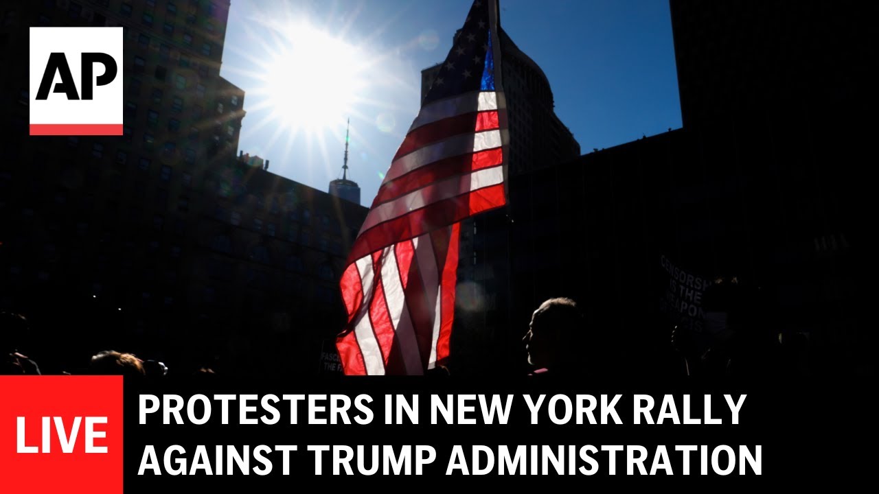 LIVE: Protesters in New York rally against the Trump administration ...