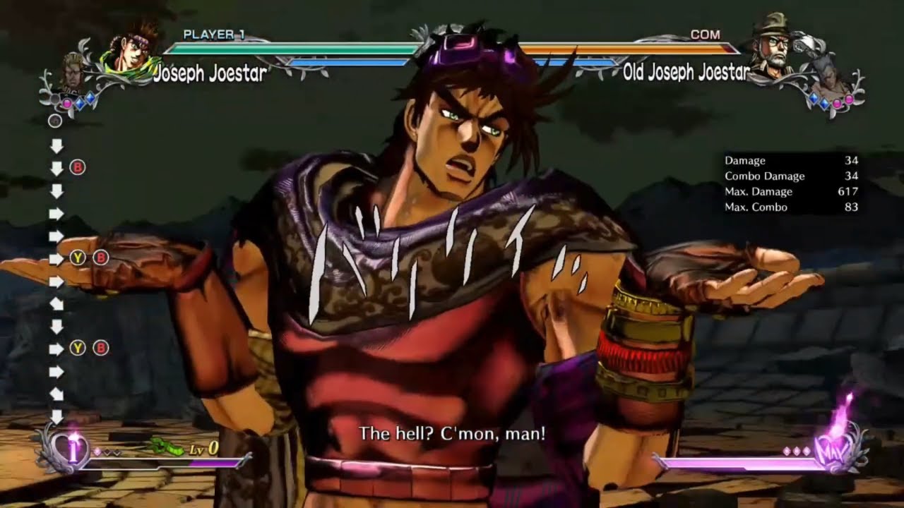 ⭐Joseph (Part 2) - Combo (62%)⭐- JoJo Bizarre Adventure All Star Battle ...