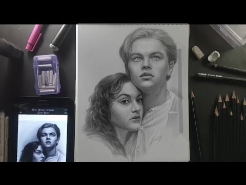 drawing Jack & Rose(Titanic)how to draw jack and rose - YouTube