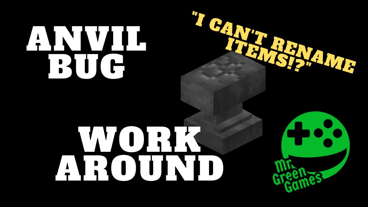 Anvil Bug Work Around ("Fix") #Minecraft #BedrockEdition - YouTube