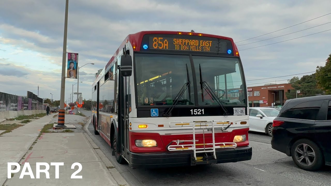 TTC Orion VII NG HEV #1521 | Ride on Route 85A Sheppard East (EB ...