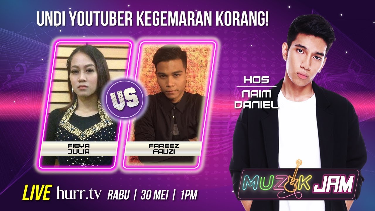 Muzik Jam #10 I Geramnya Naim Daniel! Fareez Fauzi Main Mata Dengan ...