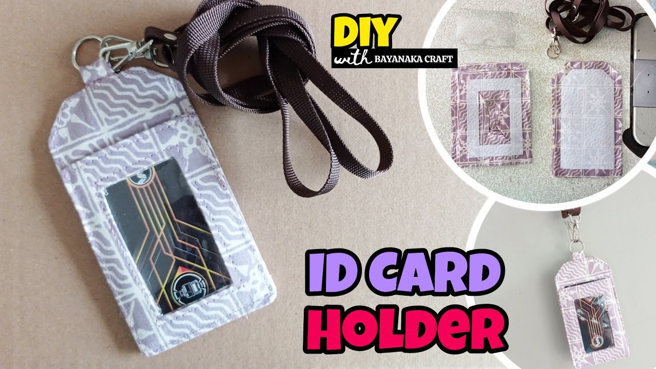 ID Card Holder DIY | Tutorial Lanyard ID Card | DIY ID Card Holder Dua ...