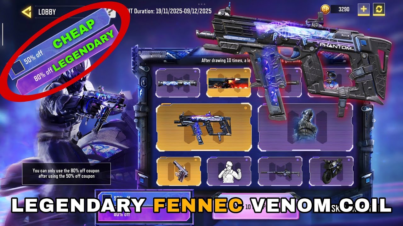 Get Legendary Fennec - Venom Coil for Cheap in CODM | New Choose Your ...