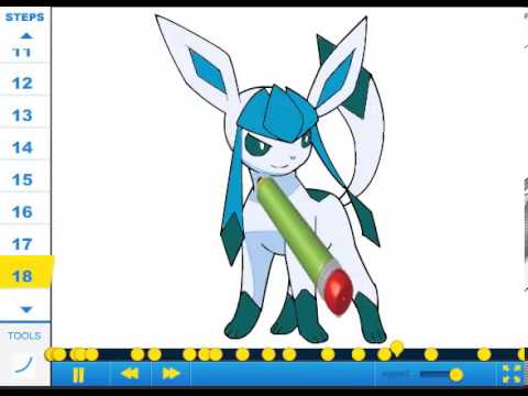 How to draw Glaceon - Drawing Tutorial Video - YouTube