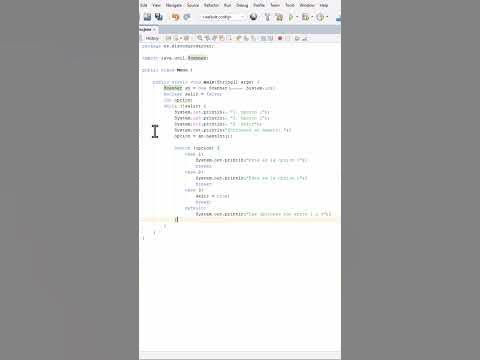 Como hacer un menu en Java en 1 minuto #shorts - YouTube