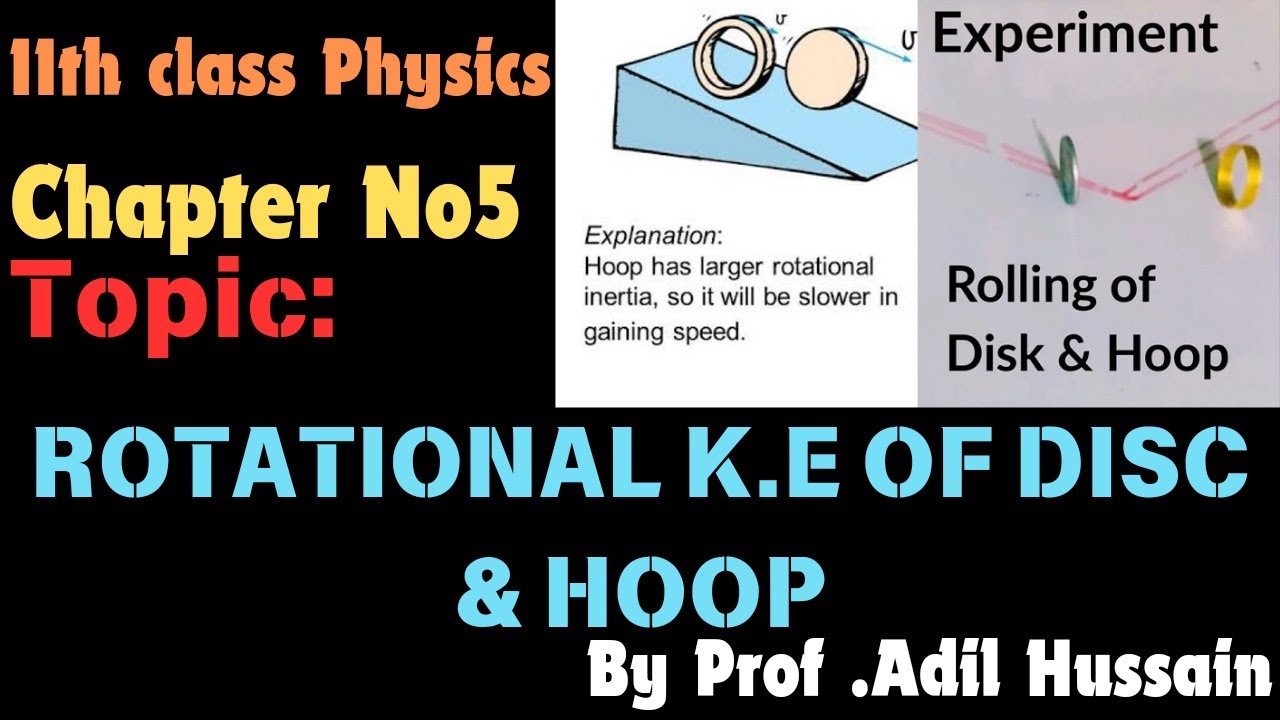 Rotational K.E of Disc & Hoop #class11th #physics #science - YouTube
