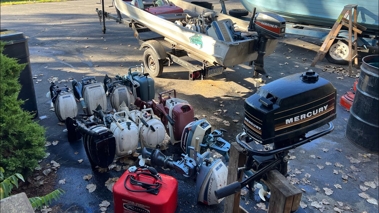 Running All Of My Vintage Outboards Before Winter Storage - YouTube