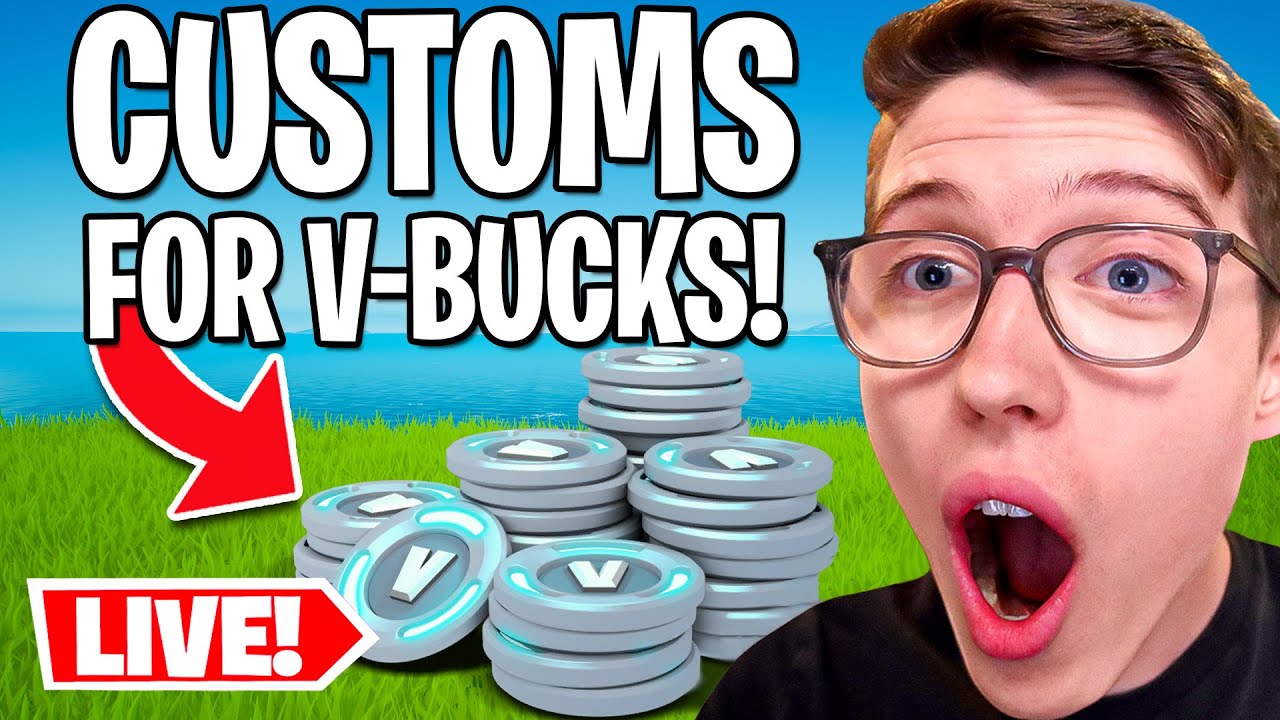 🔴LIVE - Fortnite CUSTOMS With VIEWERS, ANYONE CAN JOIN! - YouTube