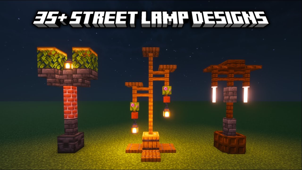 35+ Minecraft Street Lamp Designs | Lamp Post Ideas #4 - YouTube
