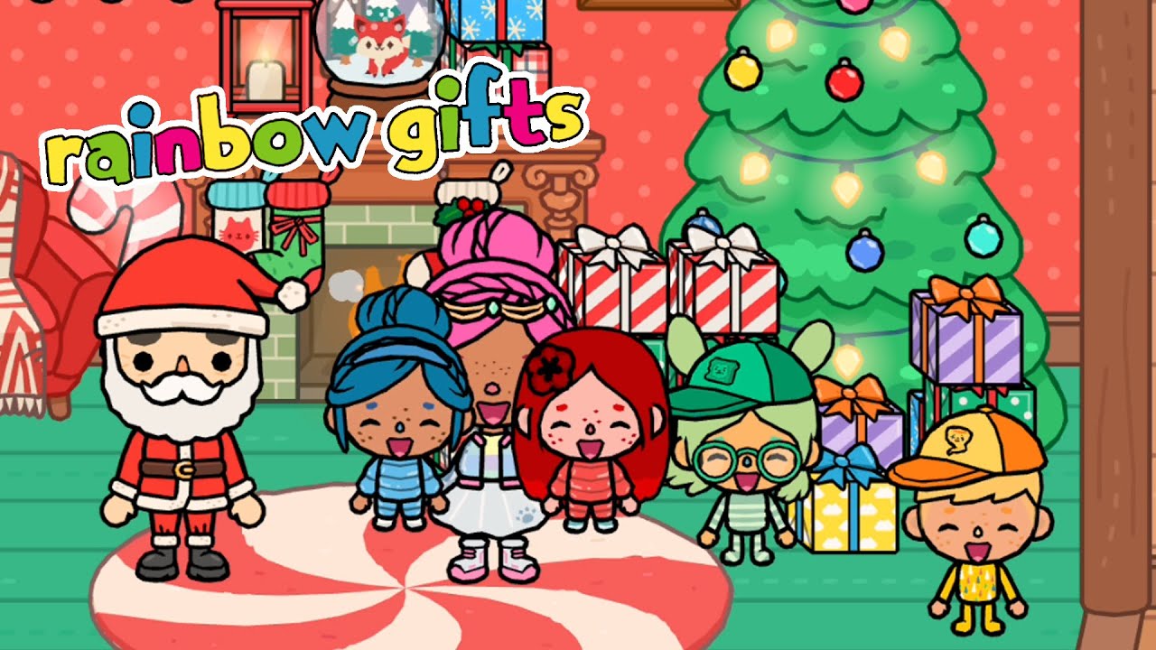 Toca Boca stories 🎅 Rainbow Santas 🎁 Toca Life World - YouTube