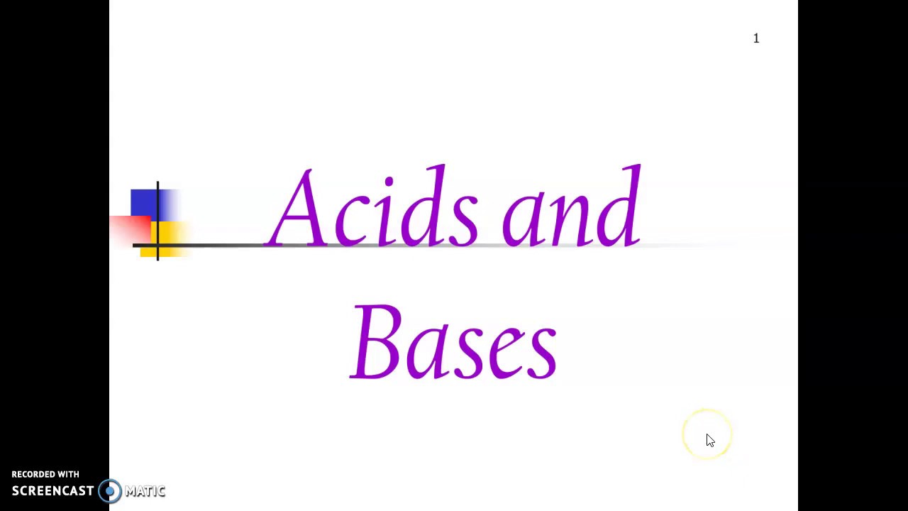 Chemistry U10 Notes Acids & Bases Intro Part 1 - YouTube