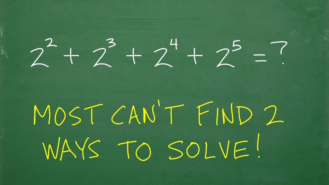 2 Squared 2 Cubed 2 To The 4th 2 To The 5th Try To Find 2 Ways