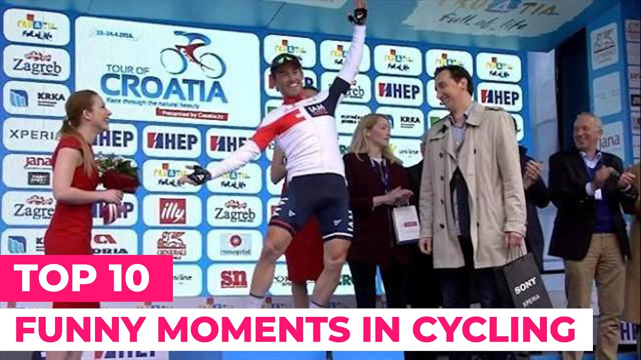 Top 10 Funny Moments in Cycling - YouTube