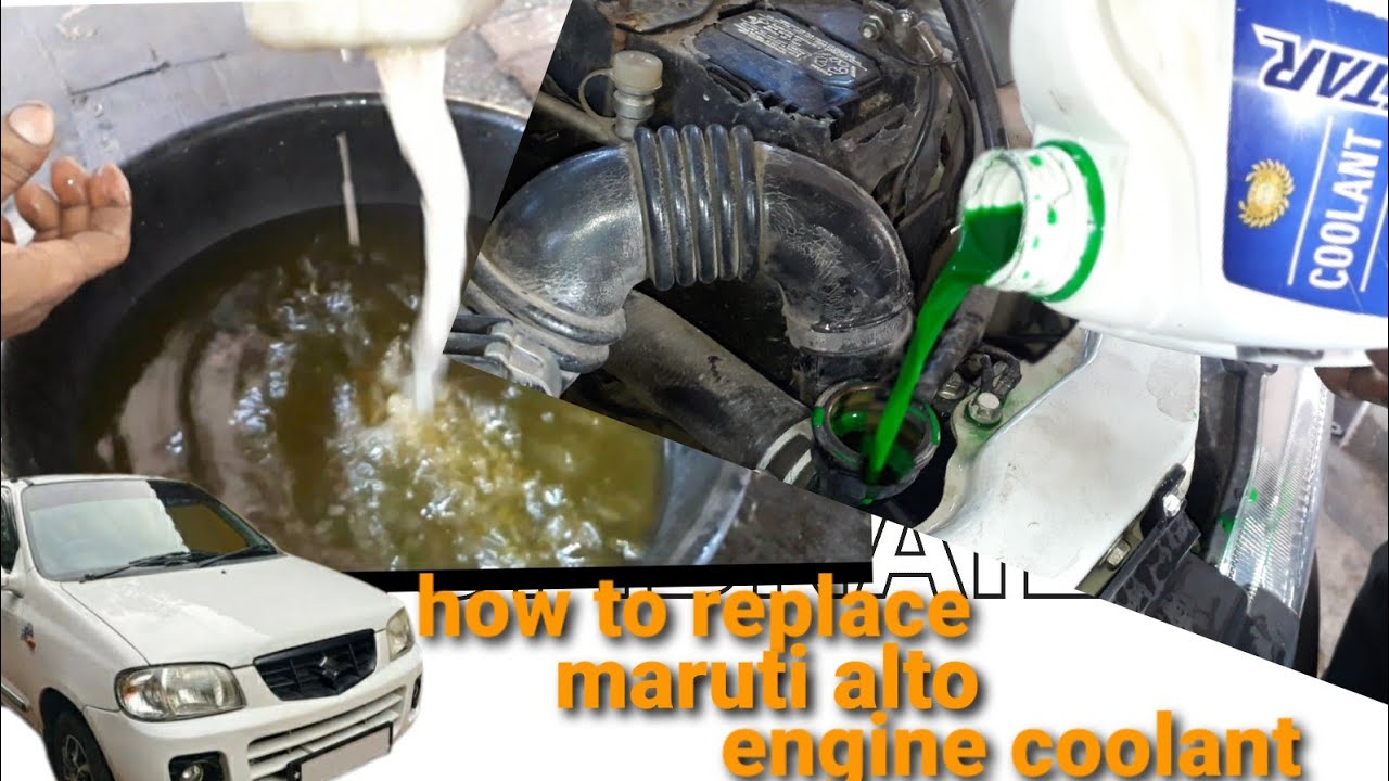 how to change maruti alto engine coolant - YouTube