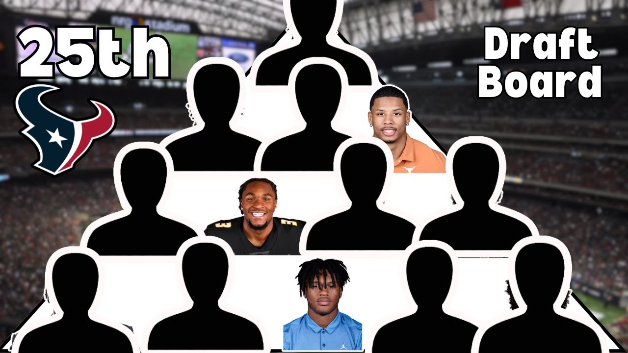 My Houston Texans Draft Board - Drafting 25th Overall - YouTube