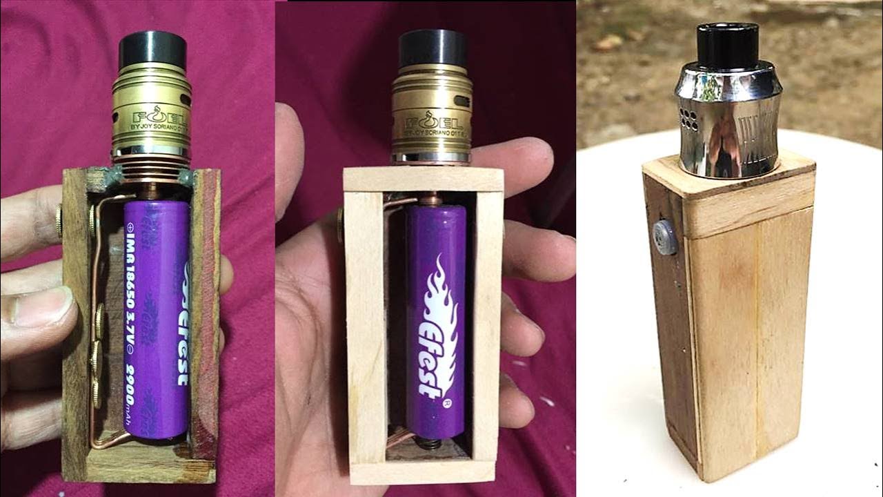 Wood Vape Box Mod with Heat Sink 510 Adapter / Standard 510 Pin (Do It ...