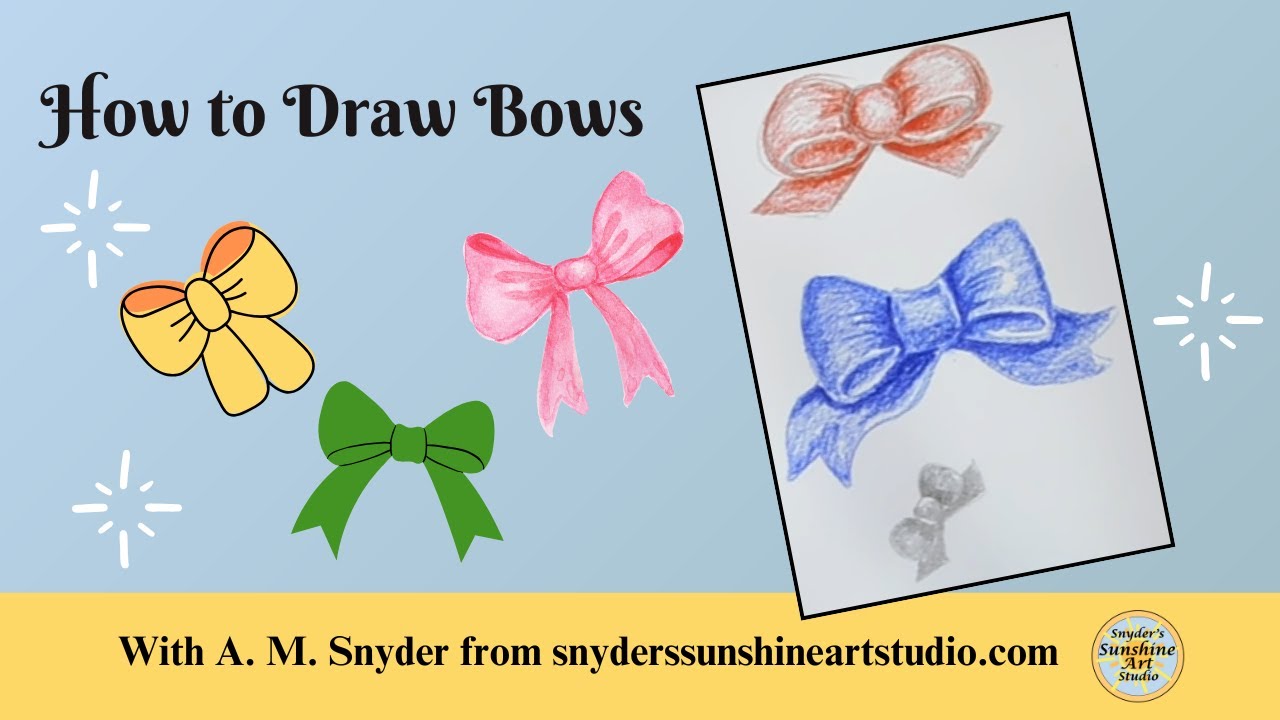 How to Draw Beautiful Bows - YouTube