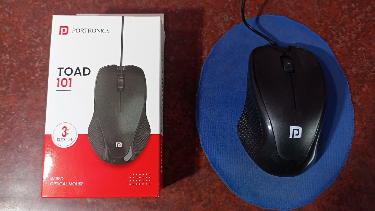 Portronics toad 101 wired optical mouse unboxing and review|Mouse for ...
