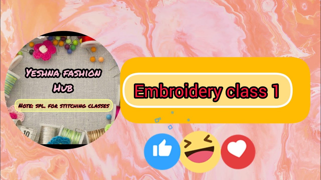 Embroidery class 1 🪡|| running stitch|| back stitch|| chain stitch ...