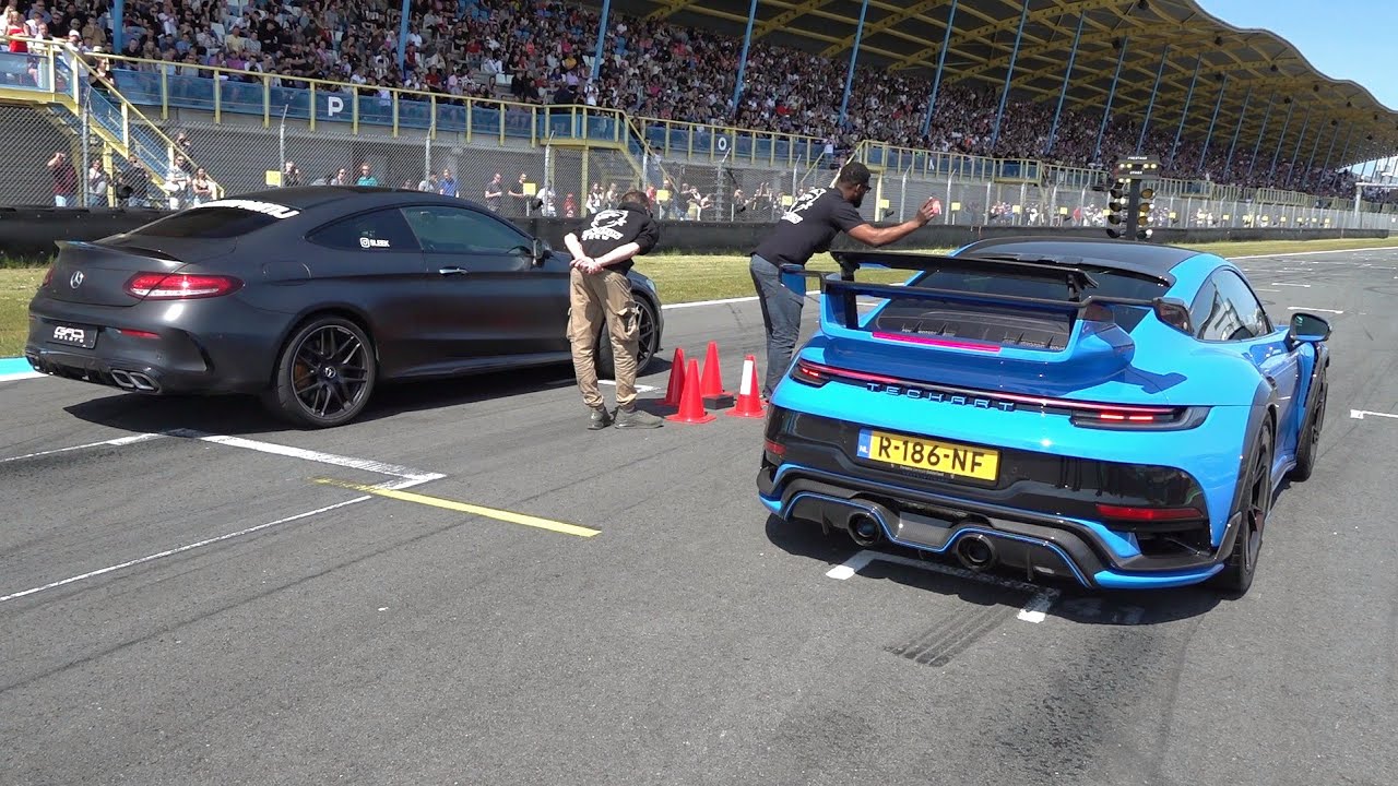 1000HP AWD Mercedes C63 AMG GAD Motors vs Techart GT Street R Porsche ...