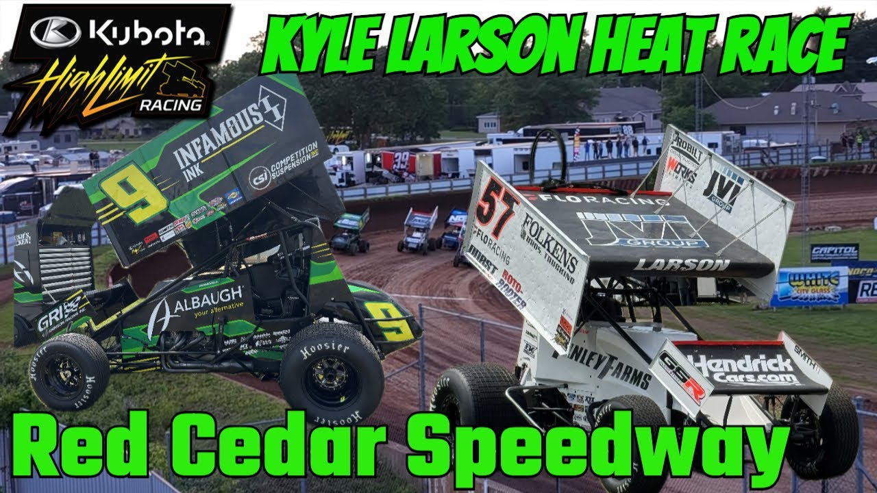 Kyle larson Heat Race High Limit Racing At Red Cedar Speedway - YouTube