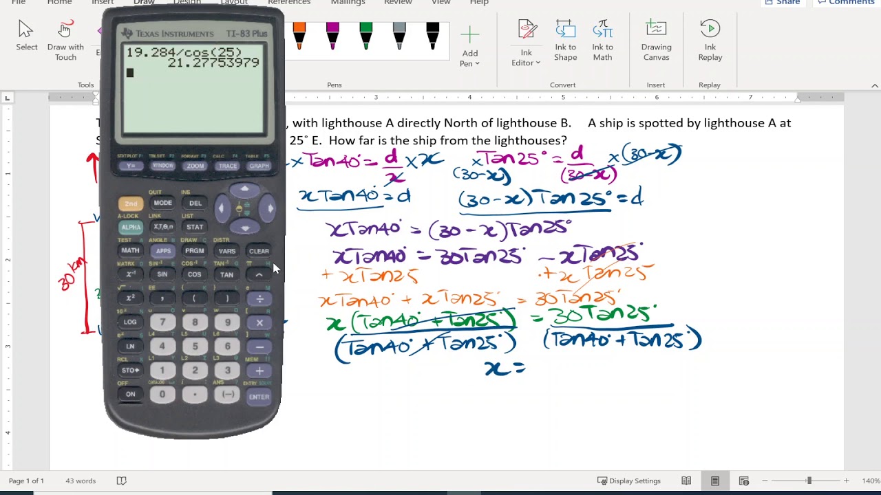 trig application example 2 - YouTube